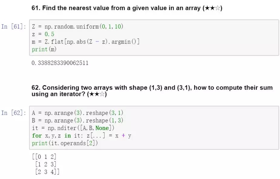 Numpy练习题100题-提高你的数据分析技能_天池技术圈-阿里云天池